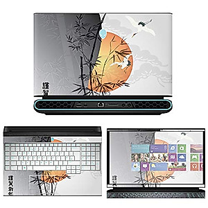 Decalrus - Protective Decal Asian Inspired Skin Sticker for 2019 Alienware Area-51m AWAR51M (17.3" Screen) case Cover wrap ALarea51m_17-135