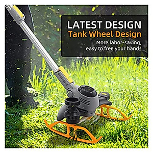 Cordless Lawn Mower 2in1 Lawn Mower Cordless Grass Trimmer LED Display Electric Whipper Strimmer Mowing Machine