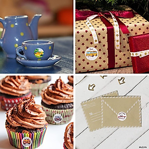 2000 Pcs MoCeYa Stickers for Kids School Stickers Potty Training Stickers 4Rolls 32Designs 1inch (2000 Construction Dino Stickers)