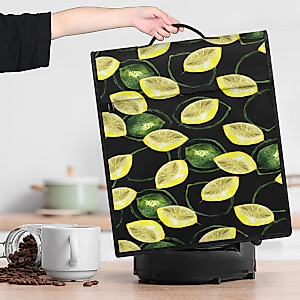 Lemon Slice Appealing Mixer Cover Dustproof Stand Mixer Covers Compatible with 6/7/8 Quart Kitchen Mixer, 4 Pockets for Mixer Accessories