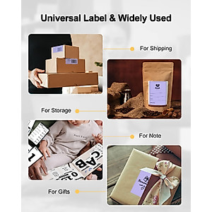 Phomemo 4x6 Thermal Labels for Shipping Label Printer - 500PCS Purple Mailing Labels - 4x6 Direct Thermal Labels Fanfold Compatible with Rollo,MUNBYN,iDPRT,JADENS,POLONO - Water/Oilproof - NO BPA/BPS