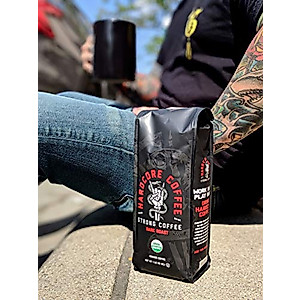 Hardcore Ground Coffee, High Caffeine, strong roast 16 Oz