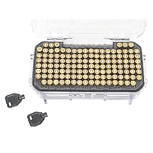 Case Club x130 .38 Special or .357 Magnum Long Term Storage Case with Silica Gel Dessicant, Lockable