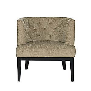 Christopher Knight Home Clough Accent Chair, Dark Beige + Dark Brown