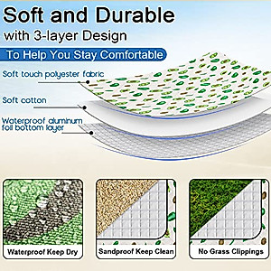 Picnic Blankets Extra Large, 79”x 77” Waterproof Foldable Beach Blanket, 3-Layer Outdoor Picnic Mat Blanket for Camping, Park, Beach, Grass