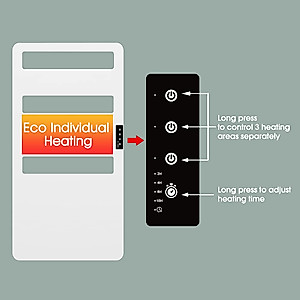 Evokor Towel Warmer with Timer for Bathroom, Heated Towel Rack Wall Mounted, Electric Towel Warmers, Bath Towel Heater, Bath Towel Dryer, Hardwired or Plug-in - 35.4 x18 inch