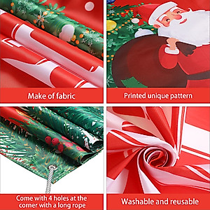 Winter Christmas Backdrop for Photography Banner Extra Large Snow Wonderland Backdrop Winter Snowman Scene Xmas Tree Background for Photoshoot Christmas Decorations, 72.8 x 43.3 Inch (Vivid Style)