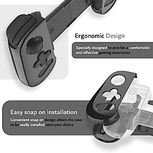 TUDIA Easy Snap On Hard Case Compatible with Backbone One Gaming Controller [for iOS Version Only], Snug Fit Protective Tough Case Anti-Scratch Extra Grip Cover [CASE ONLY] - Black