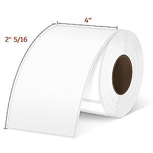 NELKO 4" x 2" 5/16 Direct Thermal Labels, Perforated Shipping Labels, Compatible with NELKO, MUNBYN, Rollo, JADENS, ASprink & iDPRT Printers, BPA & BPS Free, 300 Labels/Roll