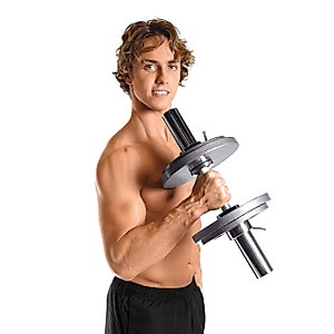 Cap Barbell Black Solid 2-Inch, Dumbbell Handle, 20 Length