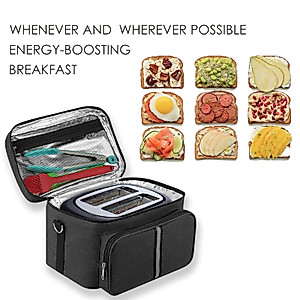 Kingshion Toaster Portable Storage Bag Compatible with Cuisinart CPT-160, Cuisinart CPT-160BKS, KEEMO and Most 2-slice Toasters, Toaster Storage Bagwith zipper for Most 2-slice Toasters (Dark Grey)