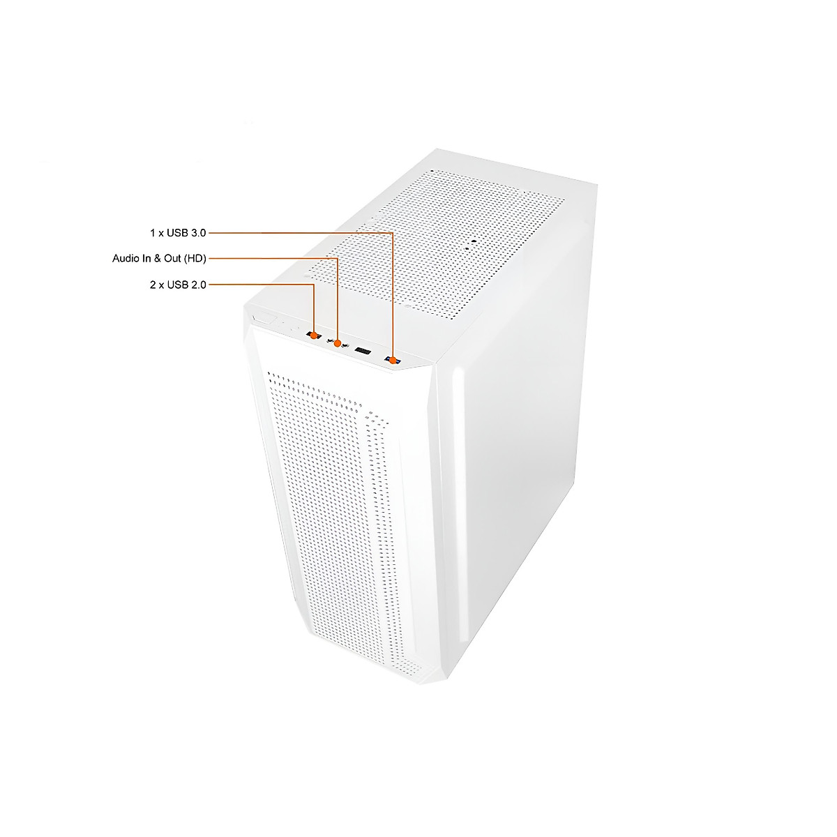 Fast Gaming Computer Desktop Gaming PC RGB AMD Ryzen 7 5700G 16 Core CPU Threads 4.6 GHz with AMD Radeon Graphics 16GB DDR4 1TB SSD Windows 10, White