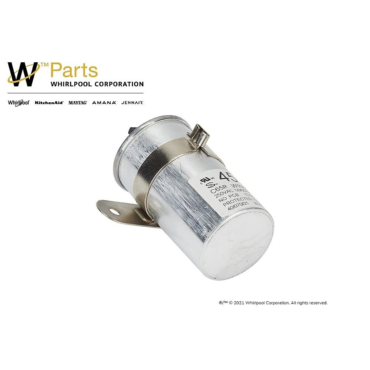 Whirlpool W10804665 Top Load Washer Run Capacitor