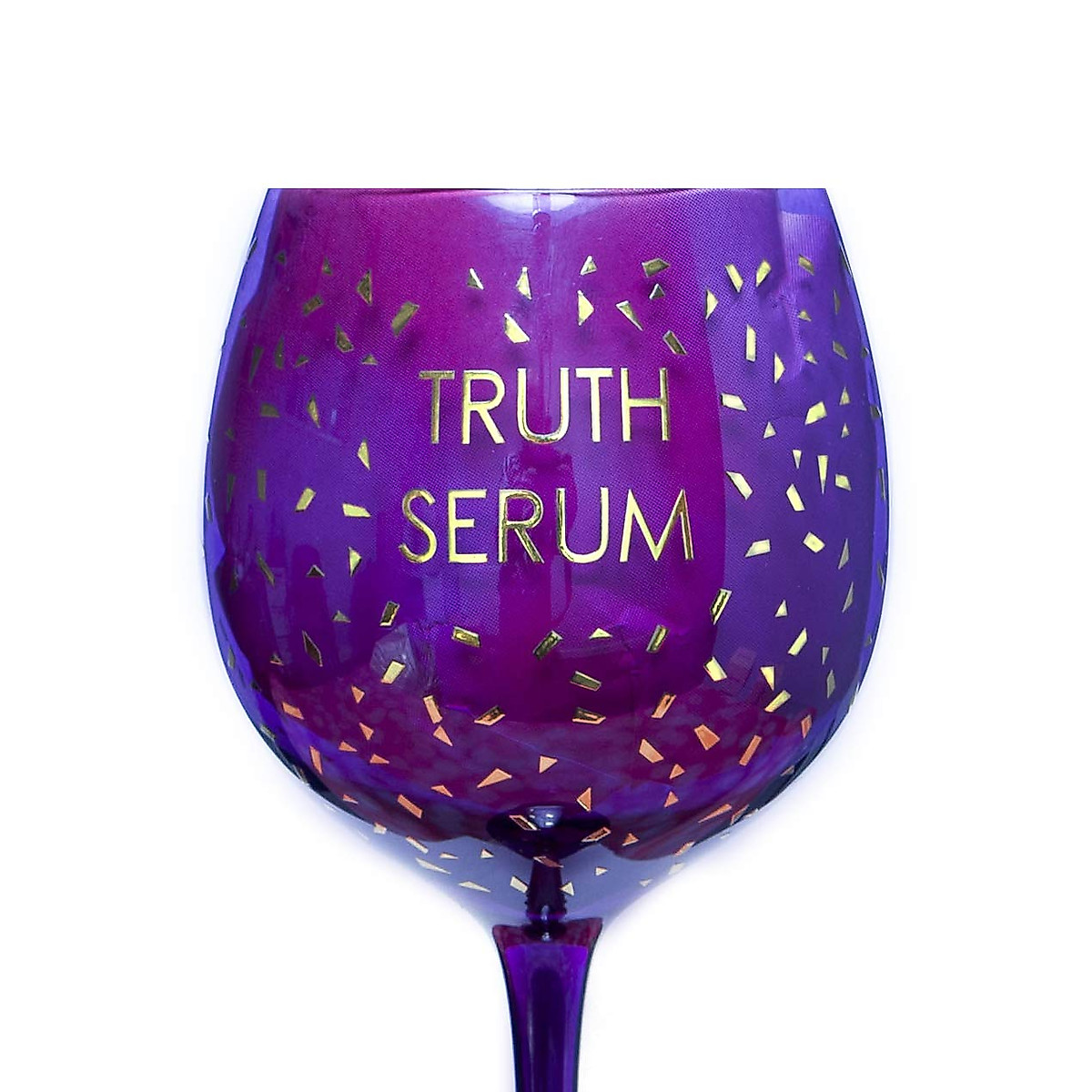 Boxer Gifts Truth Serum Opulent Wine Glass | Fun Novelty Glassware for Her | Birthday Christmas Secret Santa Mother's Day | Gift Boxed | Purple