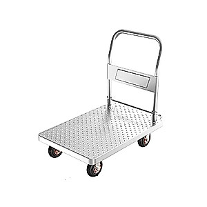 Generic Platform Hand Truck Push Cart Dolly Steel Moving Platform Hand Truck Foldable for Easy Storage and 360 Degree Swivel Wheels Large Load Capacity Push Dolly for Loading (Size : Ty1) (T, Ty2