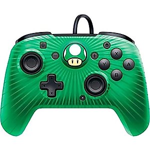 PDP Gaming Wired Pro Controller Faceplate: Mario Green - Nintendo Switch Faceoff