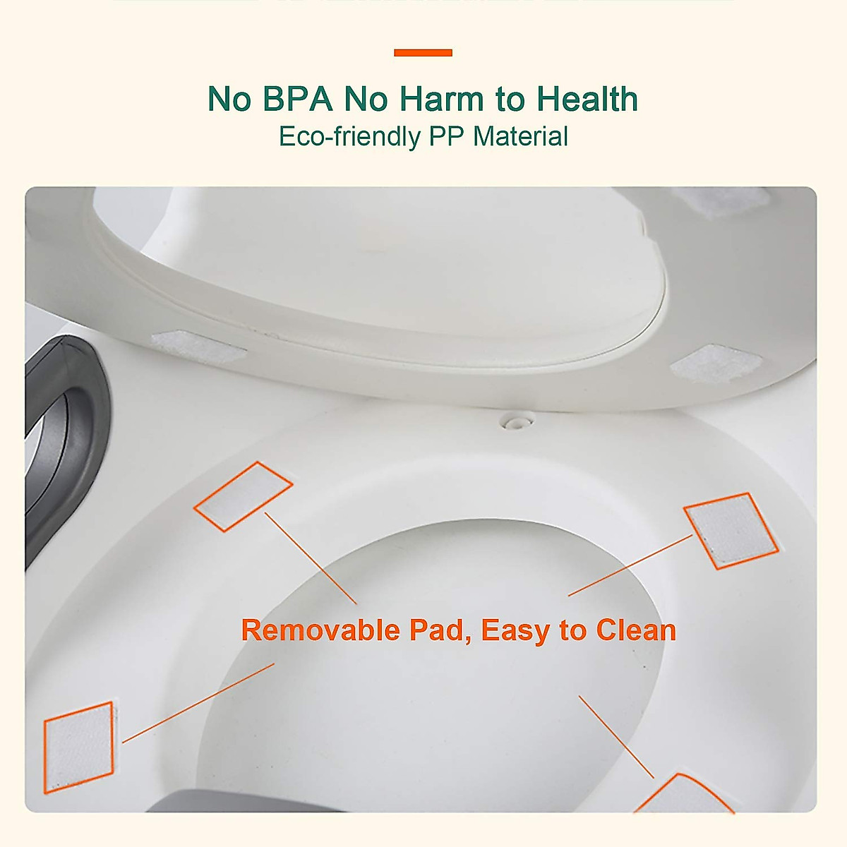 AGAKY Child Toilet Seat, Baby Toilet Reducers, Child Toilet Seat with Armrest and Backrest, Boys Girls Toilet Reducer Suitable for Round and Oval Toilets White