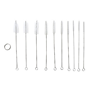 Dahszhi 20Pcs 10 Sizes Humidifier Brush Cleaner Bottle Brush Small Diameter Drinking Straw Cleaning Brush,Black and White