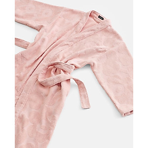 MARIMEKKO Pieni Unikko Terry Cotton Bathrobe (Powder Pink) – Floral Patterned Bathrobe – 46 in x 23 in (S/M)