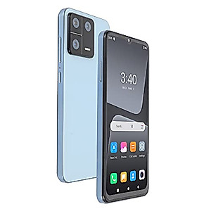 M13 Smartphone, Blue Support 4G Network 5G WiFi 6.53 Inch Unlocked Cell Phone 6GB 128GB for Daily Life (US Plug)