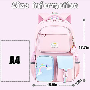 Girls Backpack Kawaii Backpack Cute School Bag with Cute Accessories for Teen Girls