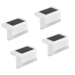 Solar Deck Lights 1 LED Wall Light Outdoor Garden Wall Lighting Fence Light Waterproof Landscape Courtyard Solar Ladder Light Color Changing Light Suitable for Outdoors Celebrations Pack of 4 Pieces