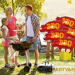 6 Pieces BBQ balloon Pig Shaped BBQ Mylar Foil Balloons for Birthday Barbecue Picnic Cookout Fast Food Snacks Party Decoration Birthday Baby Shower Party Decorations Supplies
