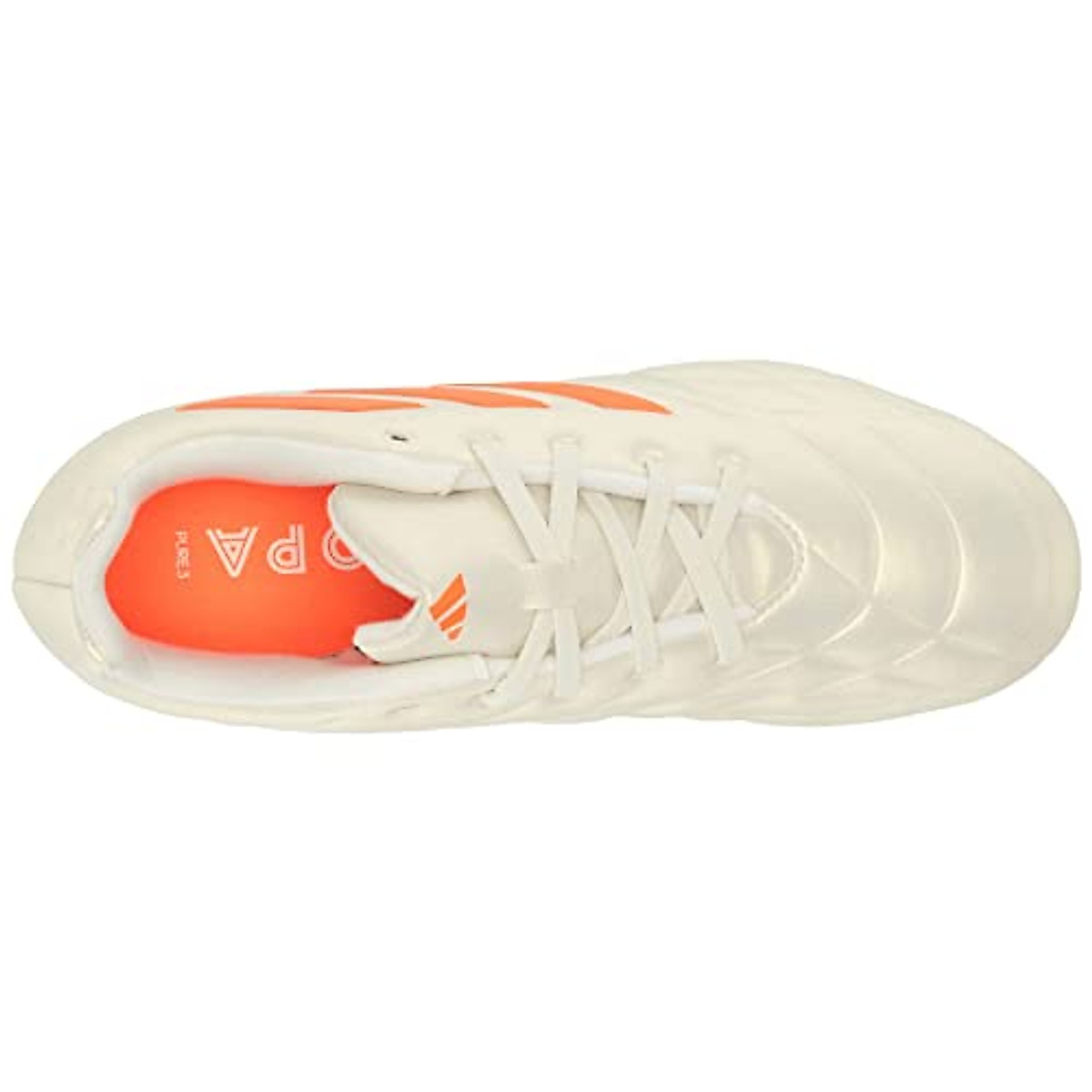adidas Copa Pure.3 Firm Ground Football Shoe, Off White/Team Solar Orange/Off White, 2 US Unisex Little Kid