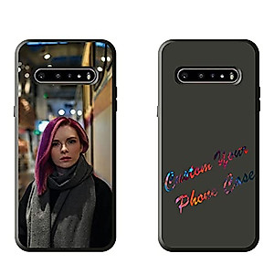 GSDMFUNNY Personalized Custom Picture Photo Text Phone Case for LG V60 ThinQ 5G Compatible with LG V60 ThinQ 5G Hard PC and Black TPU Protective Phone Case Gifts