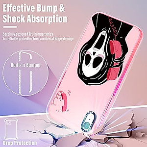 Toycamp for iPhone XR Case with Ring Kickstand, Cute Design for Women Girls Girly Boys Teens Skeleton Skull Cartoon Print Case Cover for iPhone XR (6.1 Inch)