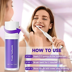 ZXSUCH Purple Toothpaste for Teeth Whitening