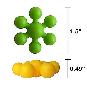 Clip Connect 100 Pieces | Diameter 1.5", Interlocking Solid Plastic Building Blocks Set Early STEM Educational Toy for Preschool Kids Boys and Girls, Promotes Fine Motor Skills & Sensory Development