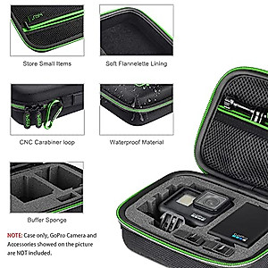 HSU Carrying Case for GoPro Hero 11/10/9/8, Hero 7 Black,6,5, 4, Black, Silver, 3+, 3,Hero(2018) and Accessories, Protective Security Bag, Storage Solution for Adventurers-Upgraded Interior Foam