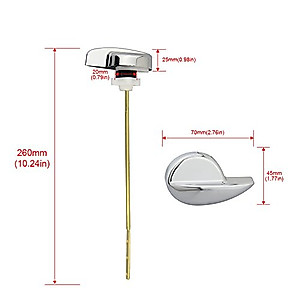 Owfeel Toilet Handle Replacement Universal Toilet Tank Flush Lever Deluxe Side Mount Brass Toilet Handle Fit Most Toilets