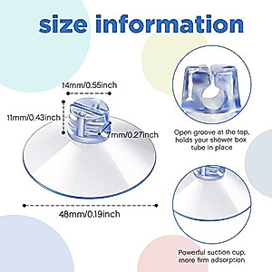 Tondiamo 6 Pieces Suction Cup Holder Bathroom Caddy Suction Cups Shower Caddie Suction Cup Multipurpose Shower Suction Cup 3 Pieces Rubber Rings Bathroom Decor and Replacement