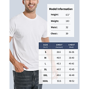 Pioneer Camp Mens Bamboo Viscose T Shirt Ultra Soft White Plain Tshirts for Men Cooling Crew Neck Casual Basic Tee Shirt