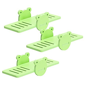 balacoo Wooden Toys Wooden Toys 3 Pcs Hamster Toys Wooden Seesaw Cartoon Frog Platform Climbing Toys Sport Exercise Toys for Hamster Mic Hedgehog Lizard Small Animals Green Chew Toys Chew Toys