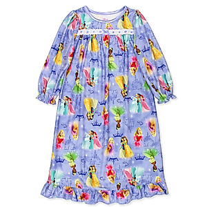 Disney Princess Toddler Girls Granny Gown Nightgown (4T, Purple)