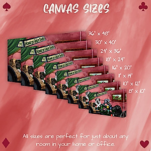 Home of Poker Playing Great Dane Dogs Canvas Wall Art - Premium Quality Ready to Hang Room Decor Wall Art Canvas - Unique Animal Printed Digital Painting for Decoration, 11"x14"