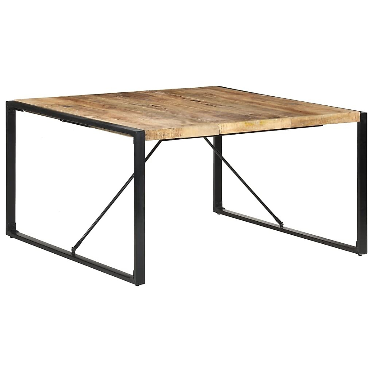 YUHI-HQYD Dining Table,Conference Table,Coffe Table,Rectangle Tea Table,Assembly Required,Perfectly in Living Room, Den, Office Room, and Family Room, 55.1"x55.1"x29.5" Rough Mango Wood