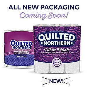 Quilted Northern Ultra Plush Toilet Paper, 48 Double Rolls, 48 = 96 Regular Rolls, 3 Ply Bath Tissue, 4 Pack of 12 Rolls
