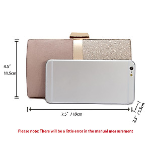 CARIEDO Evening Clutch for Women, Evening Bag Crossbody Bag Wedding Bridal Purse for Cocktail Party Prom(JM0818 Pink)
