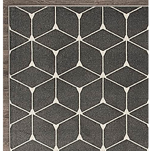 LOOMAKNOTI Tecopa Shamid 8' x 10' Grey Geometric Indoor/Outdoor Area Rug