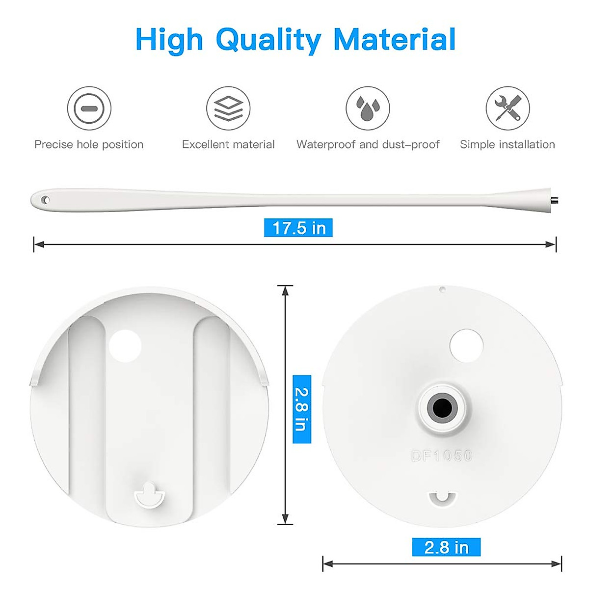 Koroao Adjustable Crib Mount for Infant Optics DXR-8/PRO/Motorola Baby Monitor, Versatile for Infant Optics Baby Monitor Versatile Twist Holder Without Tools or Wall Damage(White)