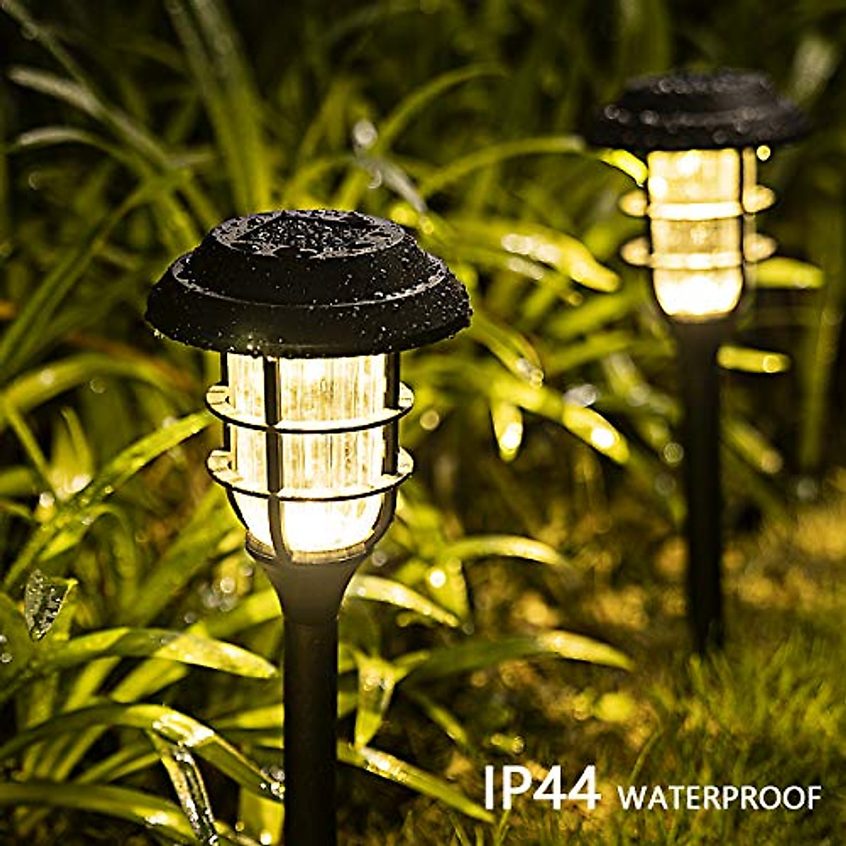 SOLPEX 8 Pack Solar Lights Outdoor, Warm White Solar Landscape Lights, Waterproof Outdoor Solar Lights Walkway for Patio, Lawn, Yard and Landscape