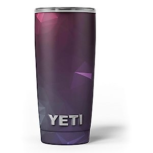 Design Skinz Dark Purple and Pink Geometric Shapes - Skin Decal Vinyl Wrap Kit Compatible with The Yeti Rambler Cooler Tumbler Cups