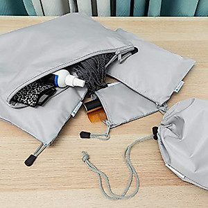 Navaris 7 Set Travel Storage Bags and Pouches - Nylon Suitcase Organizers