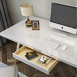 Toduso 15.8''×118.1'' White Contact Paper Shiny Countertop Contact Paper for Cabinets Glossy Contact Paper Furniture Self Adhesive Kitchen White Wallpaper Drawer Liner Waterproof Easy to Clean