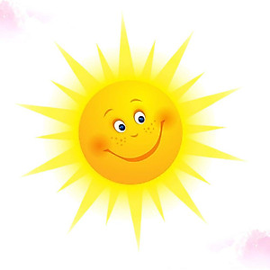 Smiling Sun Wall Sticker Wall Decal Sun Wallpaper for Kindergarten Home Room Wall Decorations
