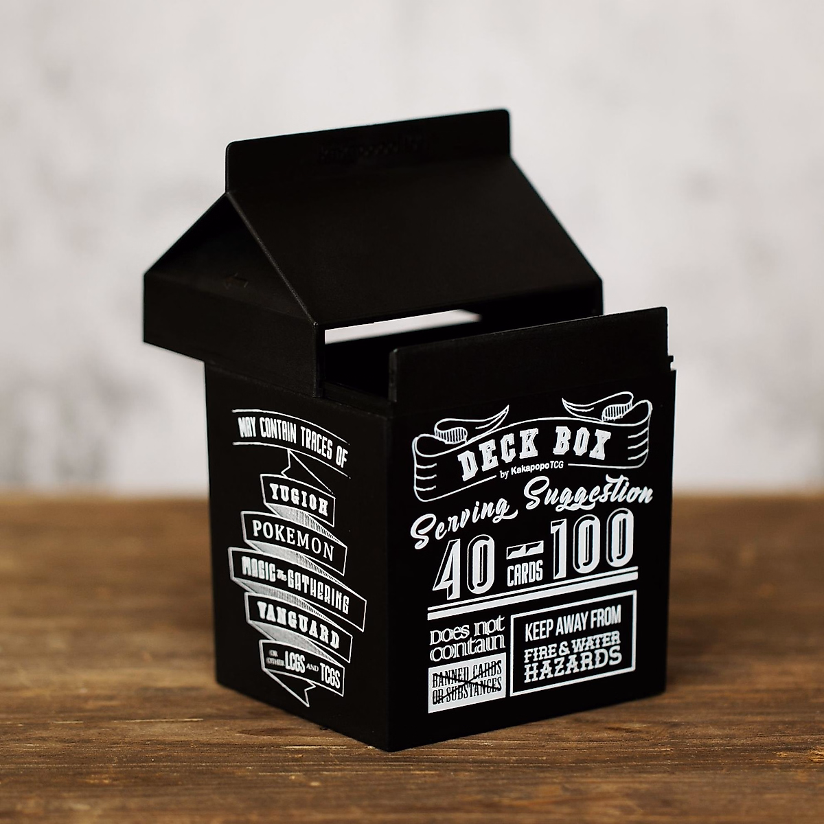 KakapopoTCG Deck-fast (Black): Deck Box, Dice Box, MTG Magic FaB YGO DND Spell Cards EDH Commander FaB PTCG TCG